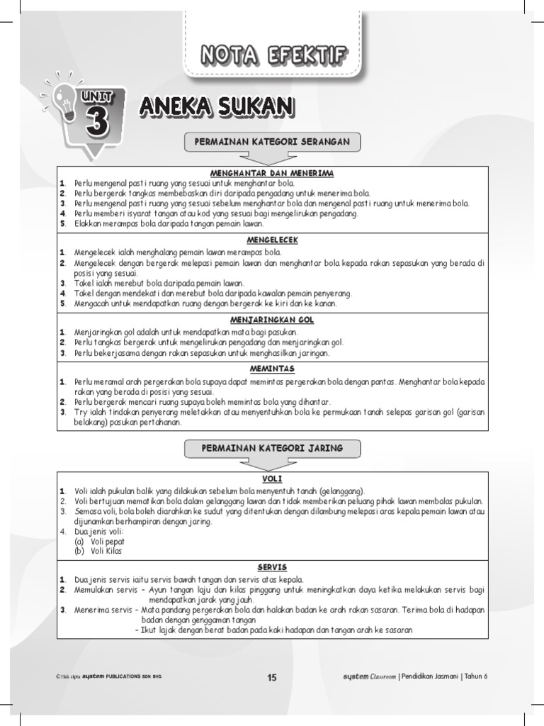 U3 - 01-Nota Aneka Sukan | PDF