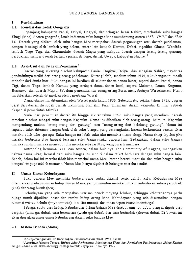 Suku Bangsa Bangsa Mee | PDF | Ilmu Sosial | Perjalanan