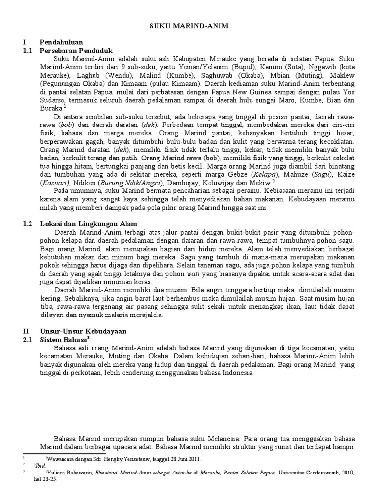 Suku Marind-Anim di Merauke, Papua | PDF