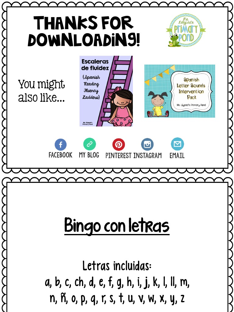 No Theme Free Spanish Bingo | PDF