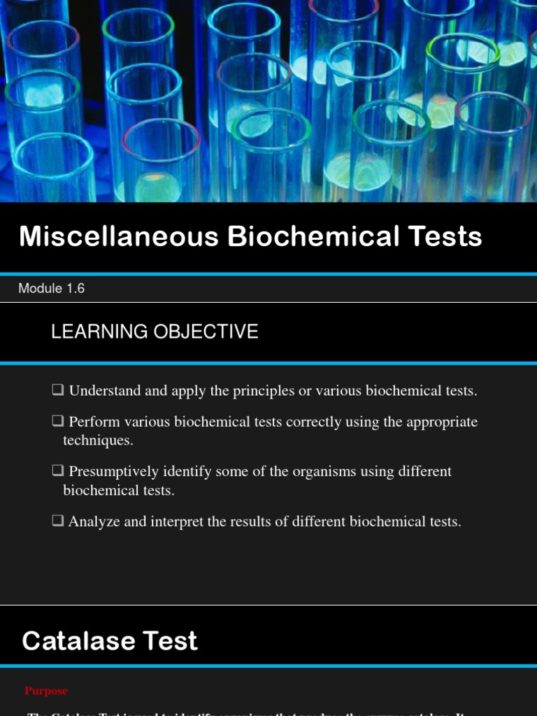 Miscellaneous Biochemical Tests | PDF | Bacteria | Microbiology