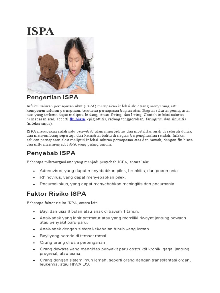 Panduan Lengkap tentang ISPA pada Anak | PDF | Kesehatan Holistik ...