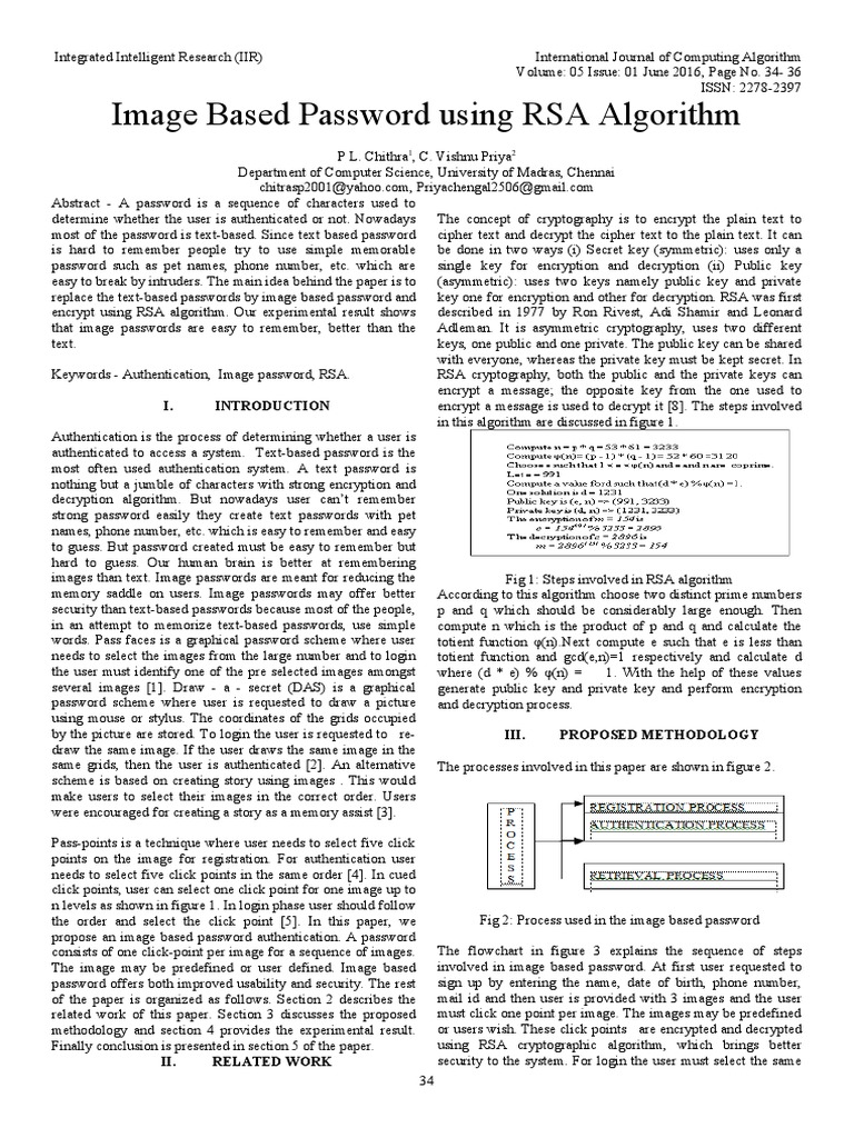Image Based Password Using RSA Algorithm | PDF | Key (Cryptography ... Image Based Password Using RSA Algorithm | PDF | Key (Cryptography ...