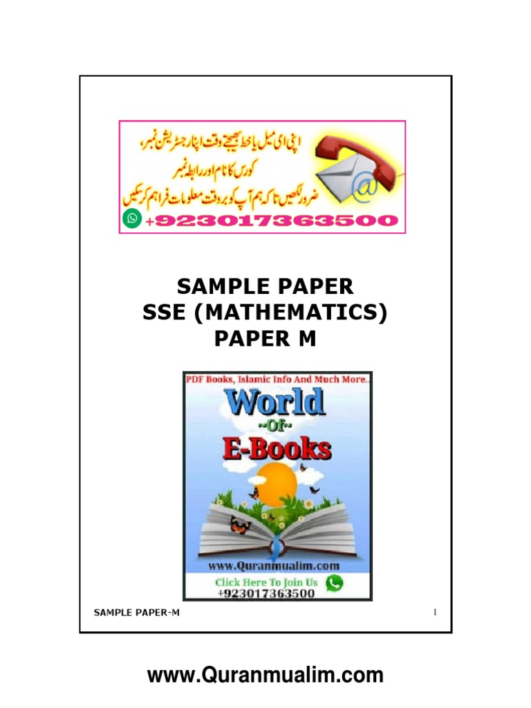 SSE Math | Download Free PDF | Learning | Cognitive Science