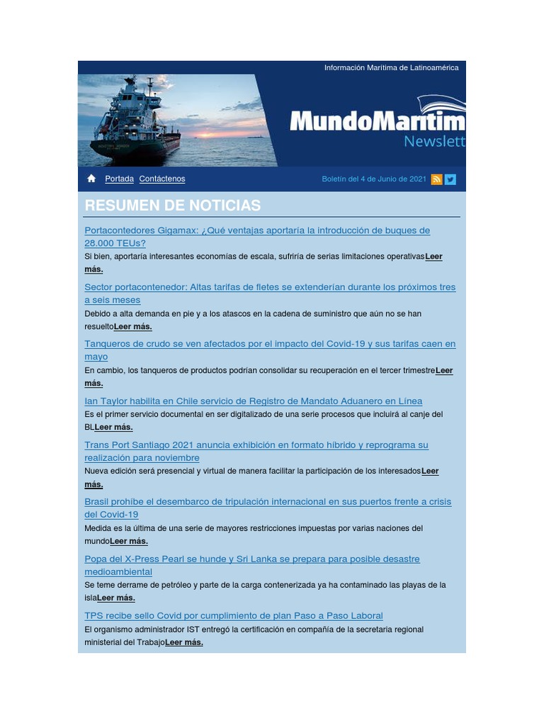Información Marítima de Latinoamérica | PDF | America latina | Transporte