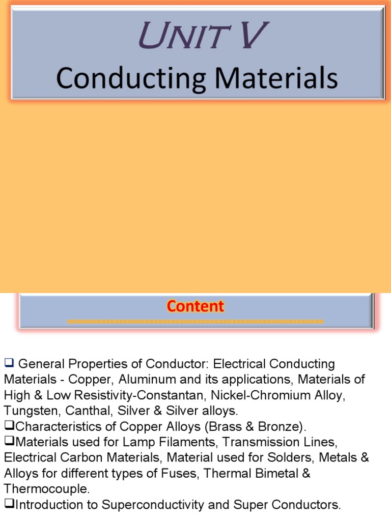 Unit V | PDF | Electrical Resistivity And Conductivity | Superconductivity