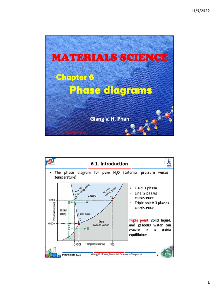 Chapter 6 - Phase diagram | PDF | Phase (Matter) | Phase Diagram