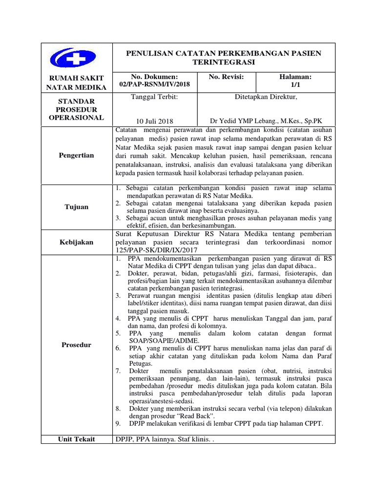 Sop Penulisan CPPT | PDF