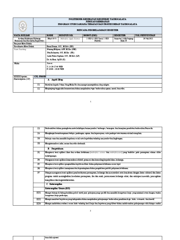 RPS KB KESPRO Baru | PDF