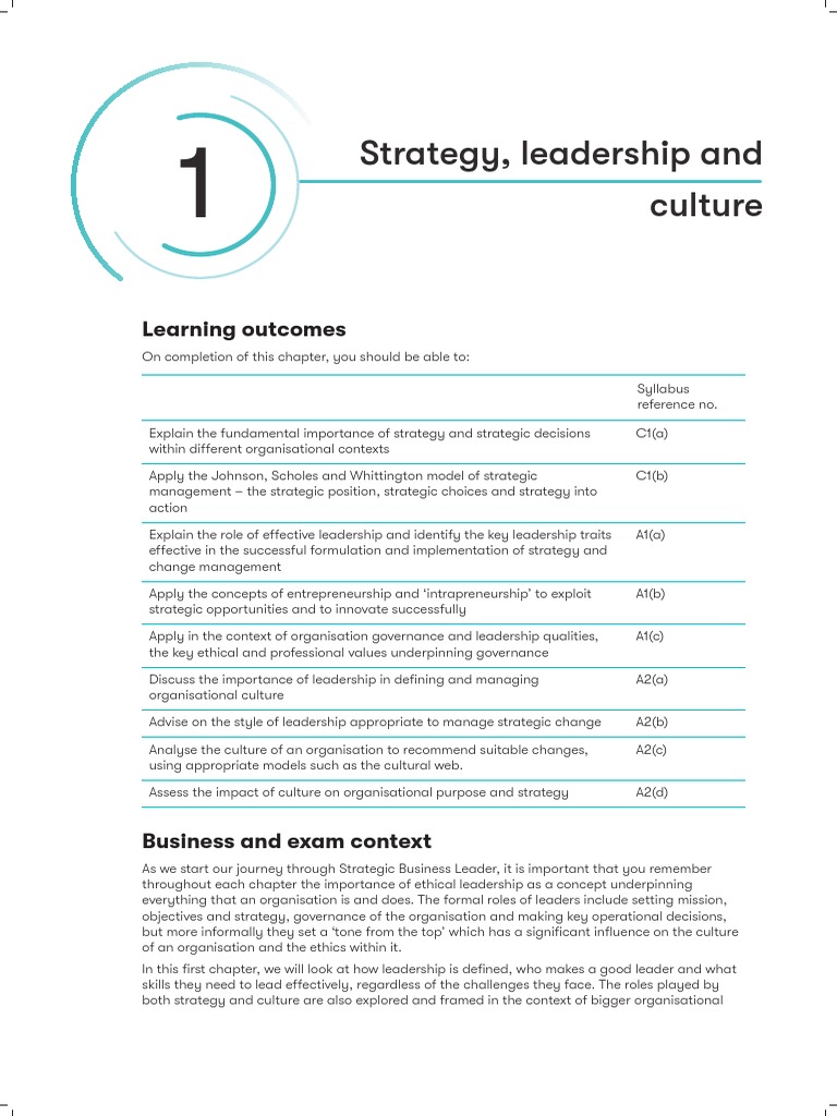 Ch1 2 | PDF | Leadership | Entrepreneurship