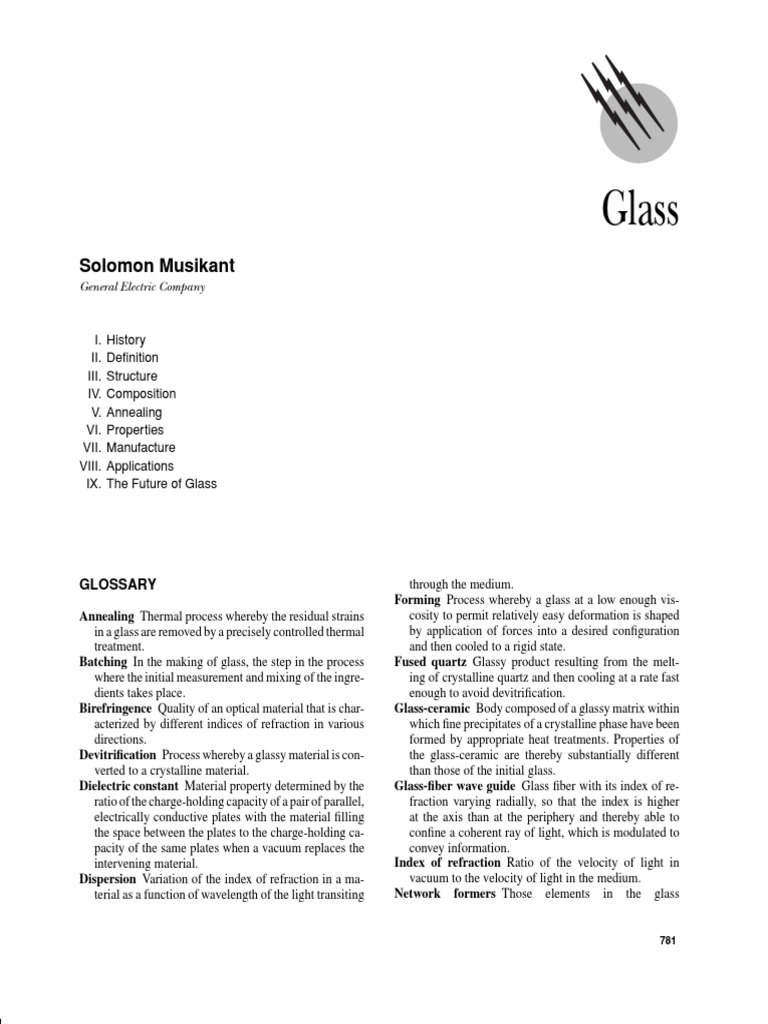 Glass | PDF | Glasses | Silicon