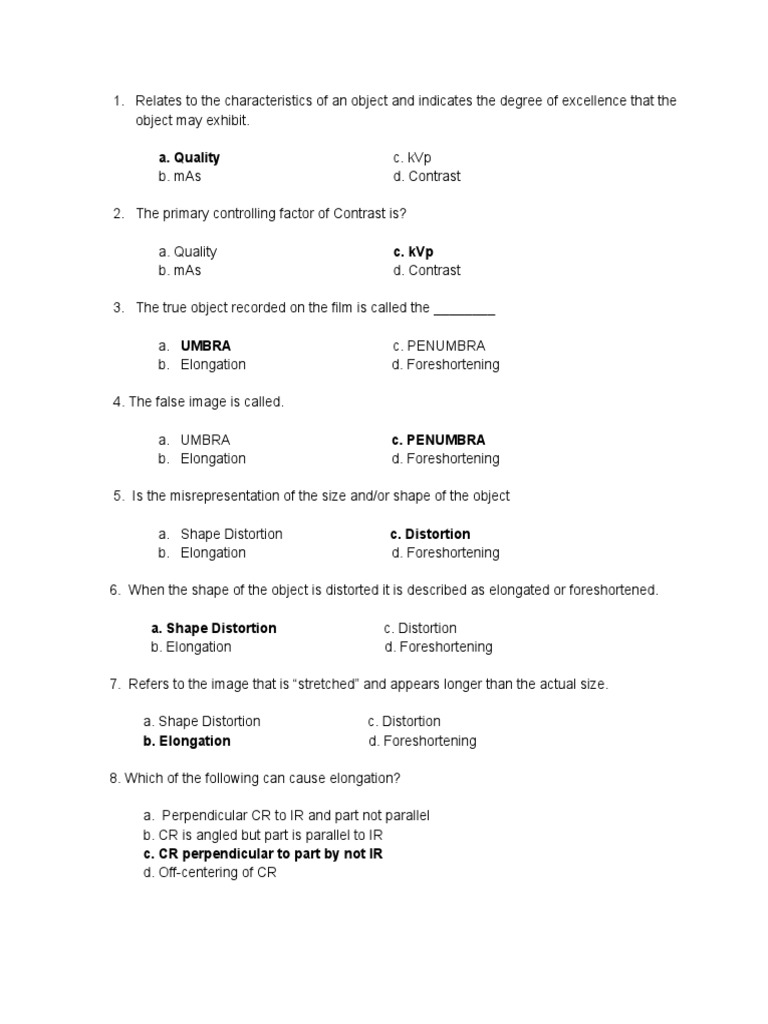 POI Questions | PDF | Radiography | X Ray