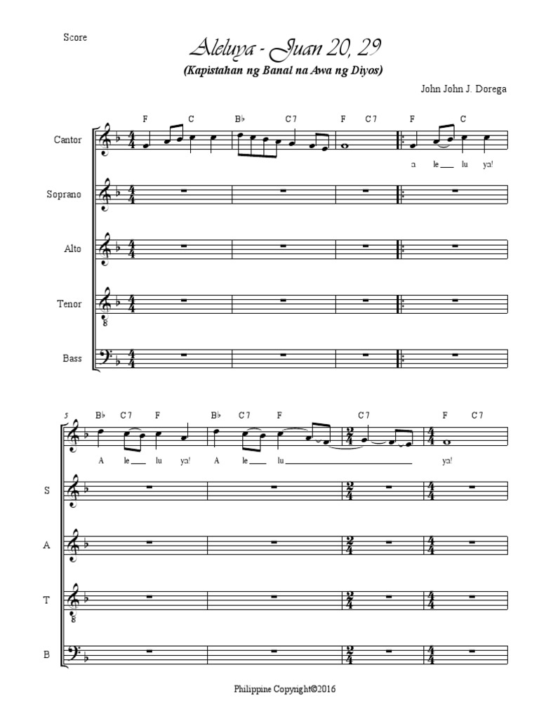 PDF - Aleluya For Divine Mercy Feast | PDF