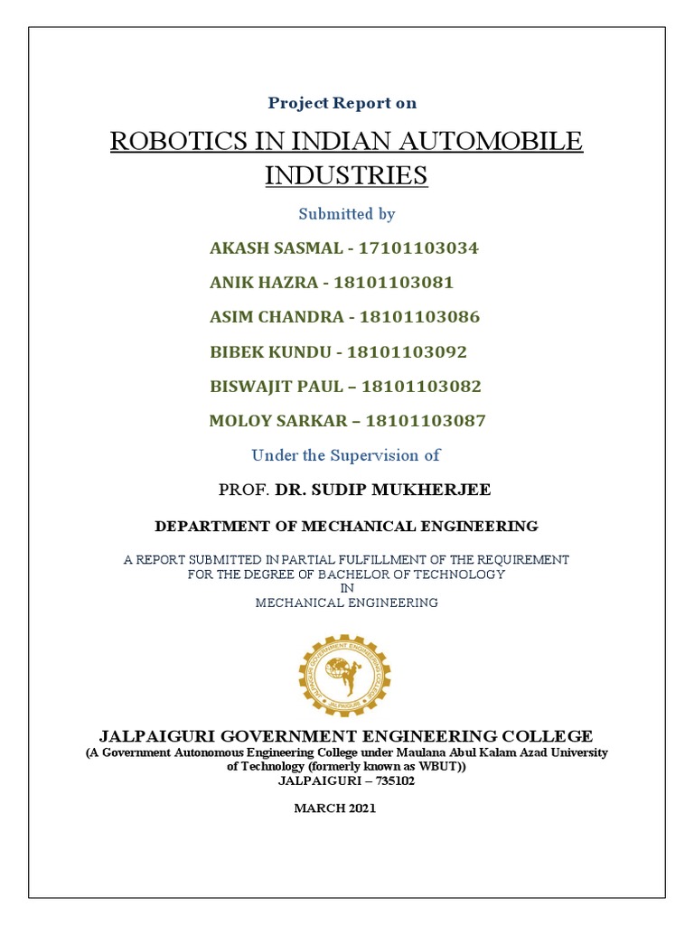 PROJECT | PDF | Automation | Machines