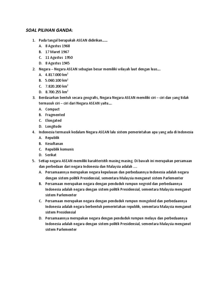 Soal Uas Kelas 8 Semester 1 | PDF