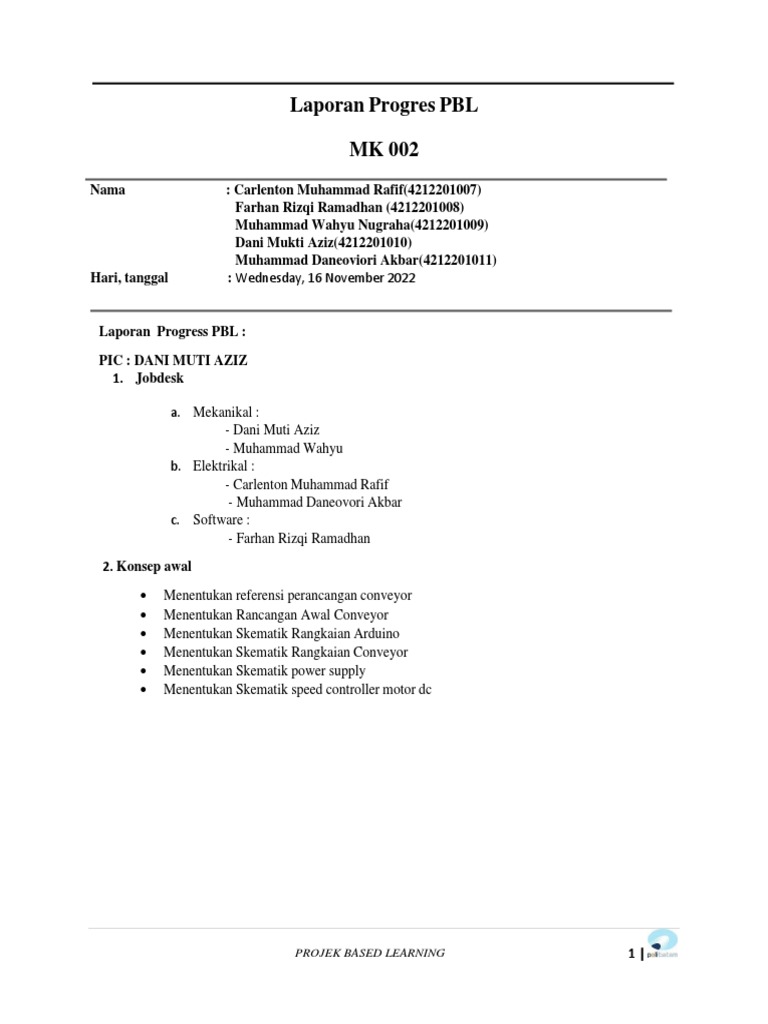 Progress PBL Conveyor MK 002-1 | PDF