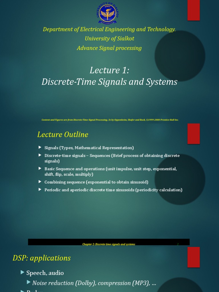 (Week 1) (Lecture 01) (ASP) (19-12-2022) | PDF | Discrete Time And Continuous Time | Sampling ...