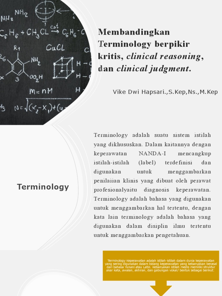PT.6 Membandingkan Terminology Berpikir Kritis, Clinical Reasoning, Dan ...
