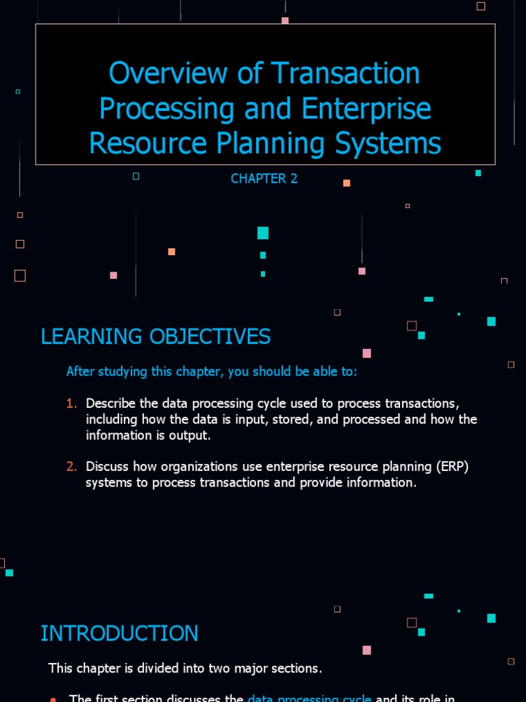COMPAI - Chapter 2 Transaction Processing Overview and ERP | PDF | Enterprise Resource Planning ...
