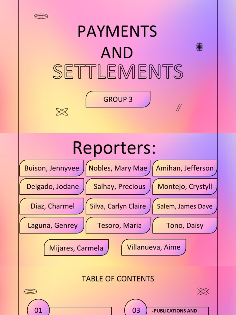 Payments and Settlements. | PDF | Clearing (Finance) | Payment System