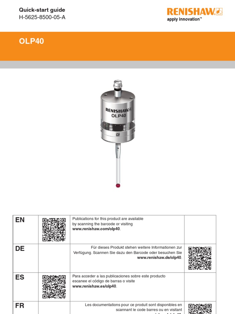 H-5625-8500-05-A Olp40 Quick Start Guide | PDF | Rechargeable Battery ...