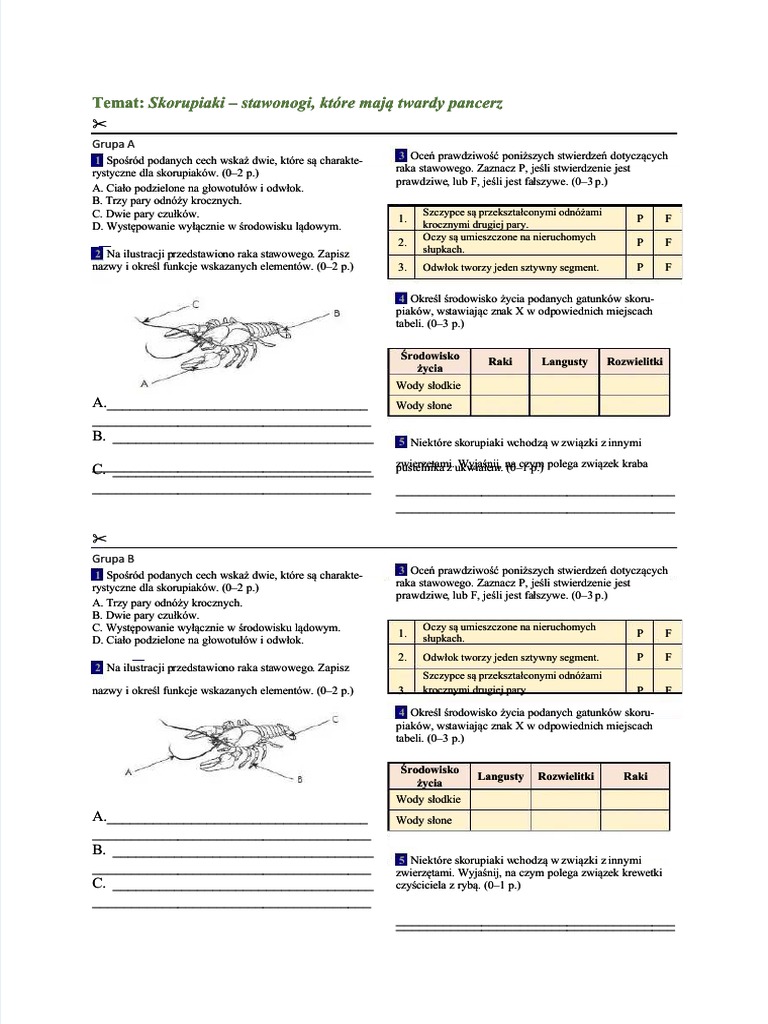 Pdf-Skorupiaki-Stawonogi Ktore Maja Twardy Pancerz | PDF