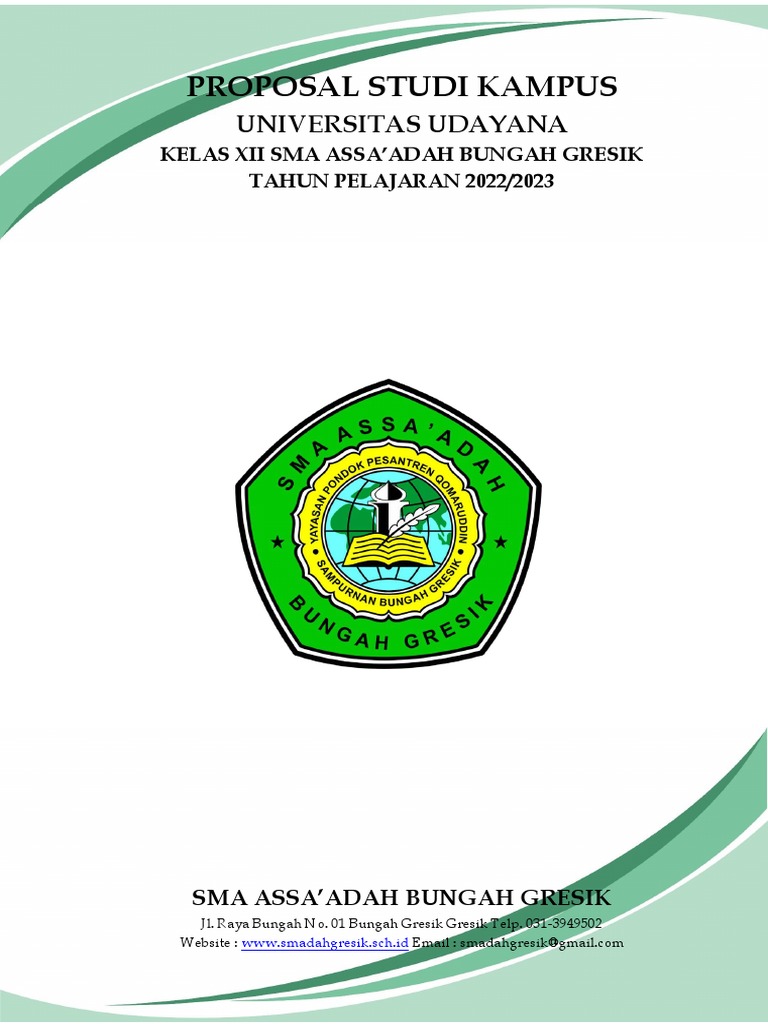 Proposal Studi Kampus - Udayana | PDF