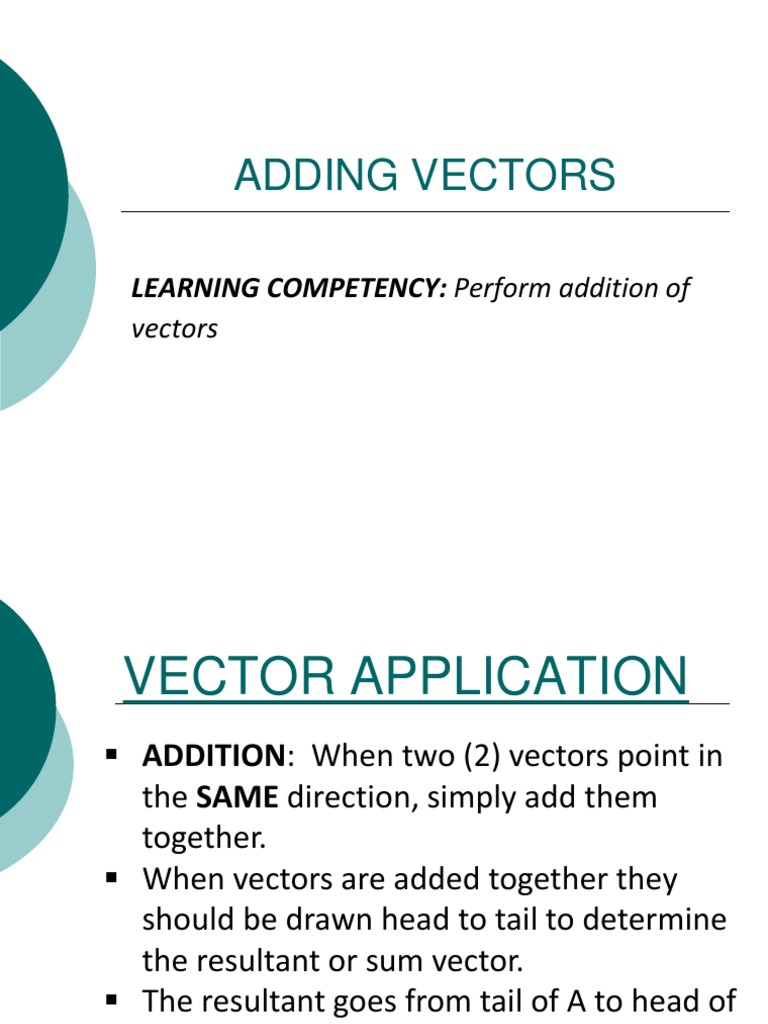 Adding Vectors | PDF | Trigonometric Functions | Geometry