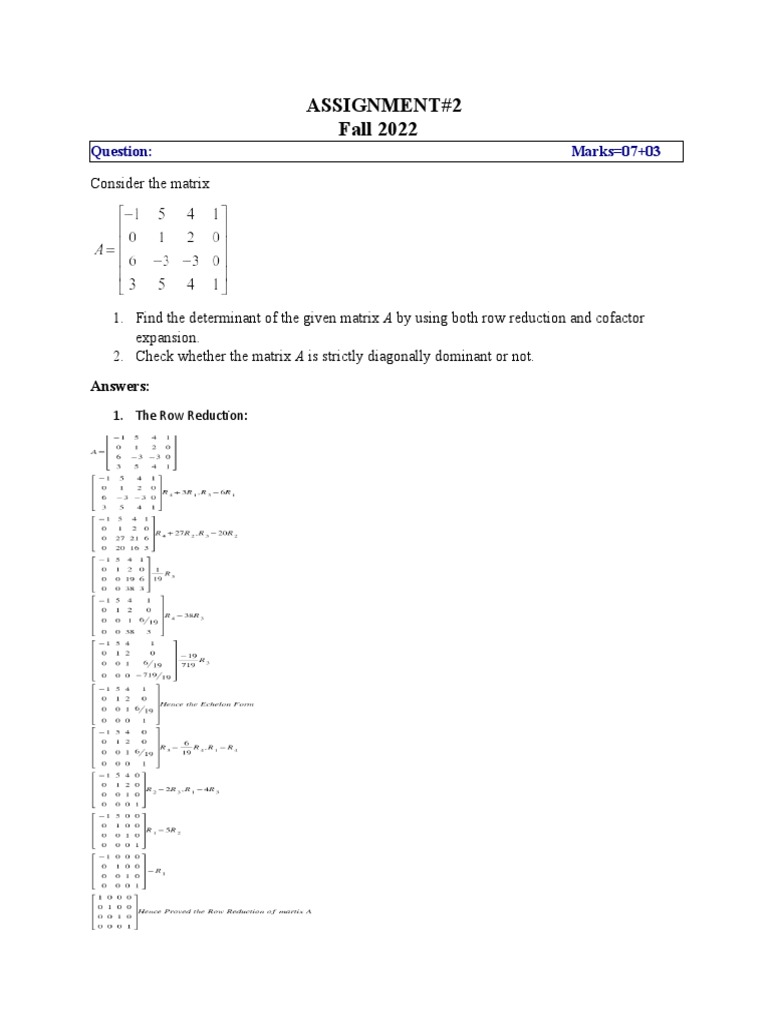 Fall 2022 - MTH501 - 2 | PDF