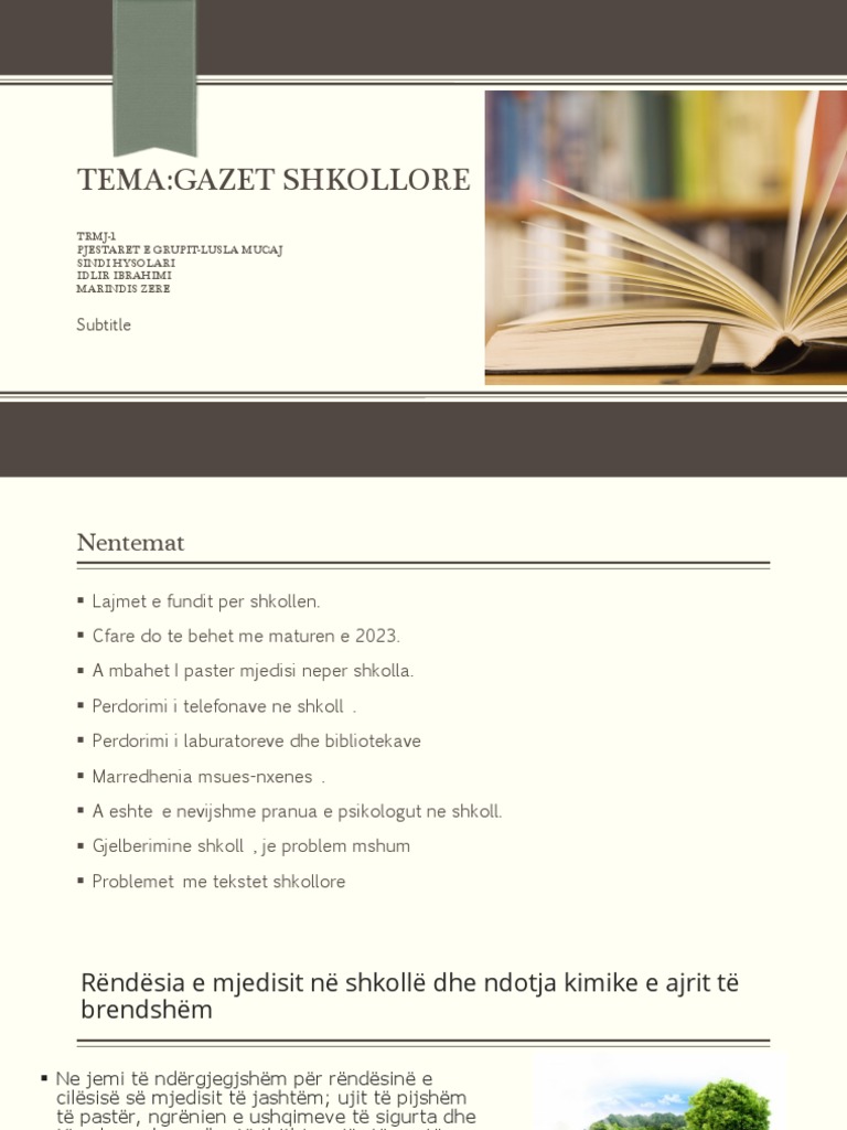 Tema:Gazet Shkollore: Subtitle | PDF