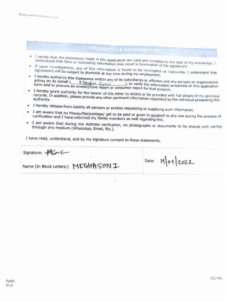 Declaration and Authorization | PDF | Justice | Crime & Violence