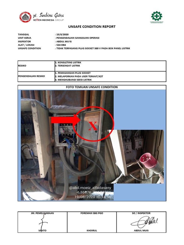 UNSAFE CONDITION Nov | PDF