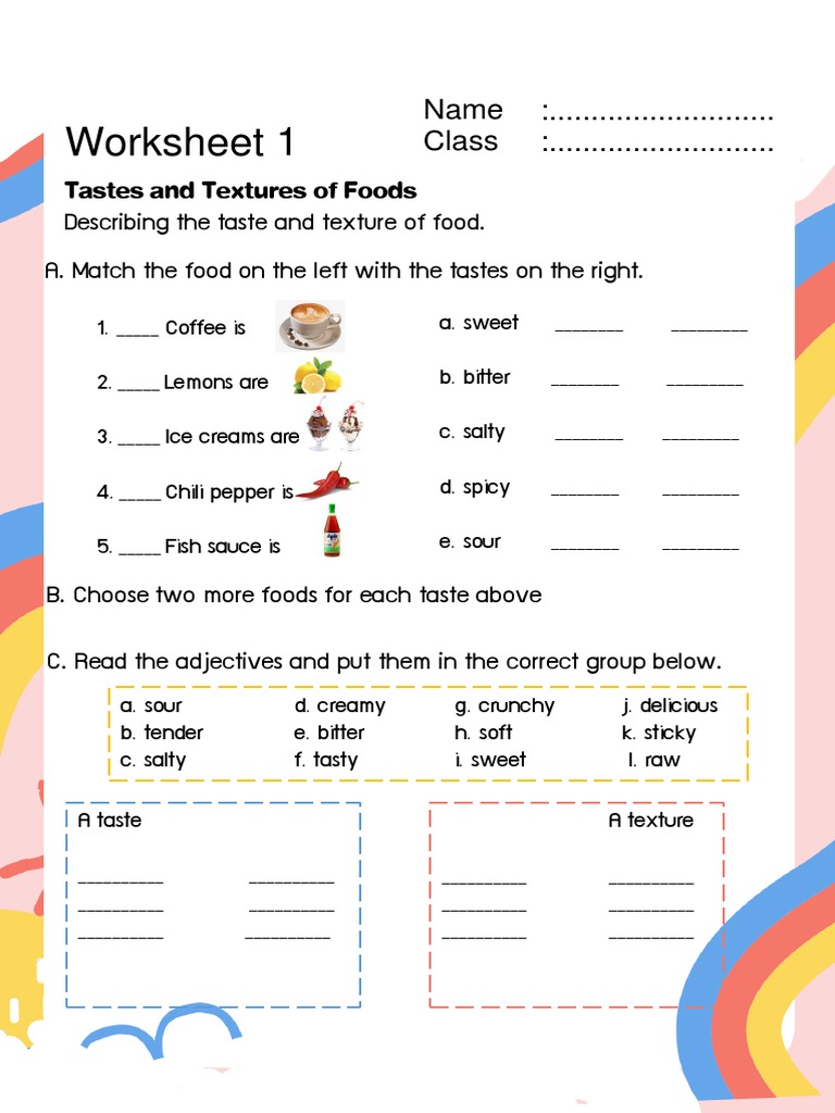 Food Taste and Textures | PDF