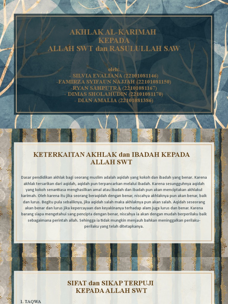 Akhlak Terpuji dalam Islam dan Ibadah | PDF | Agama & Spiritualitas ...