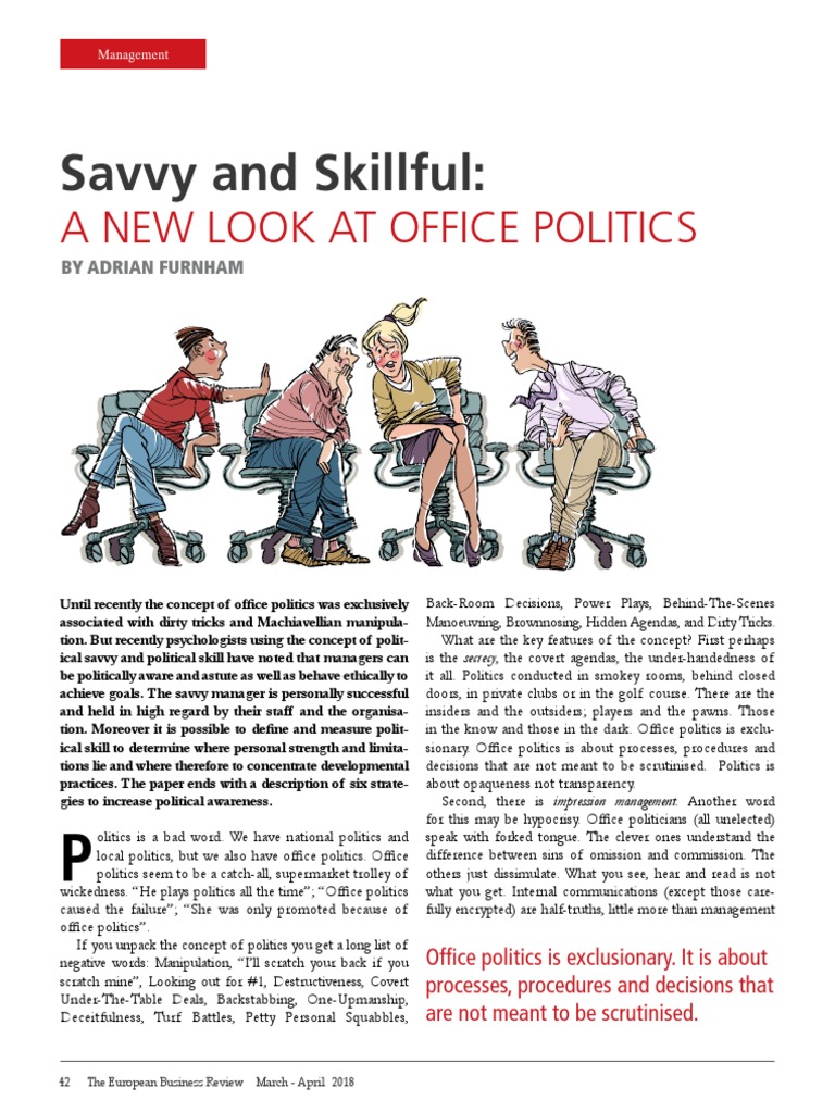 A New Perspective on Workplace Politics: Political Savvy, Integrity ...