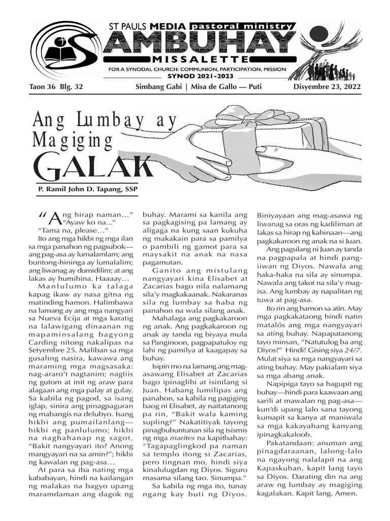 Galak: Ang Lumbay Ay Magiging | PDF