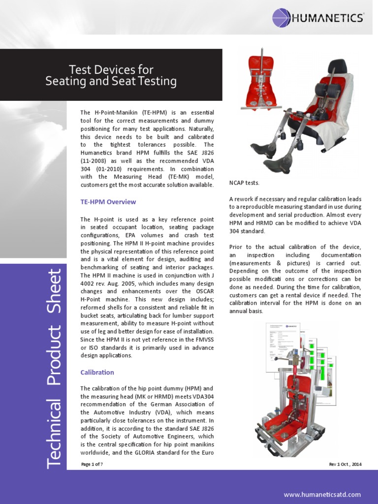Test Devices Seating Seat Testing-Tps | PDF | Calibration | Weight