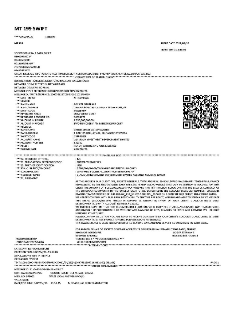 MT 199 Societe Generale | PDF