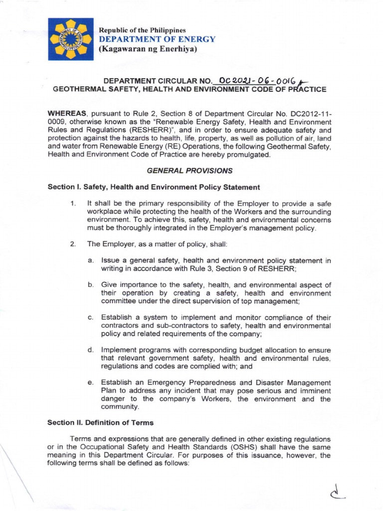 DC2021-06-0016 - Geothermal Safety - Health and Environment Code of ...
