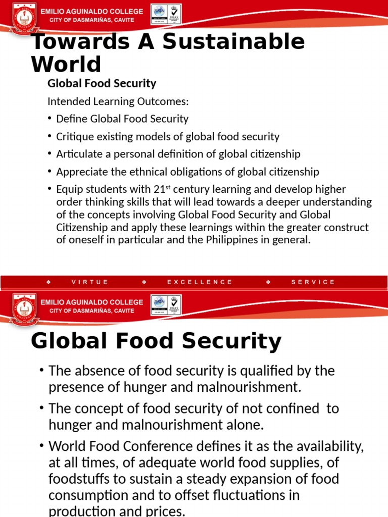 Understanding Global Food Security Models | PDF