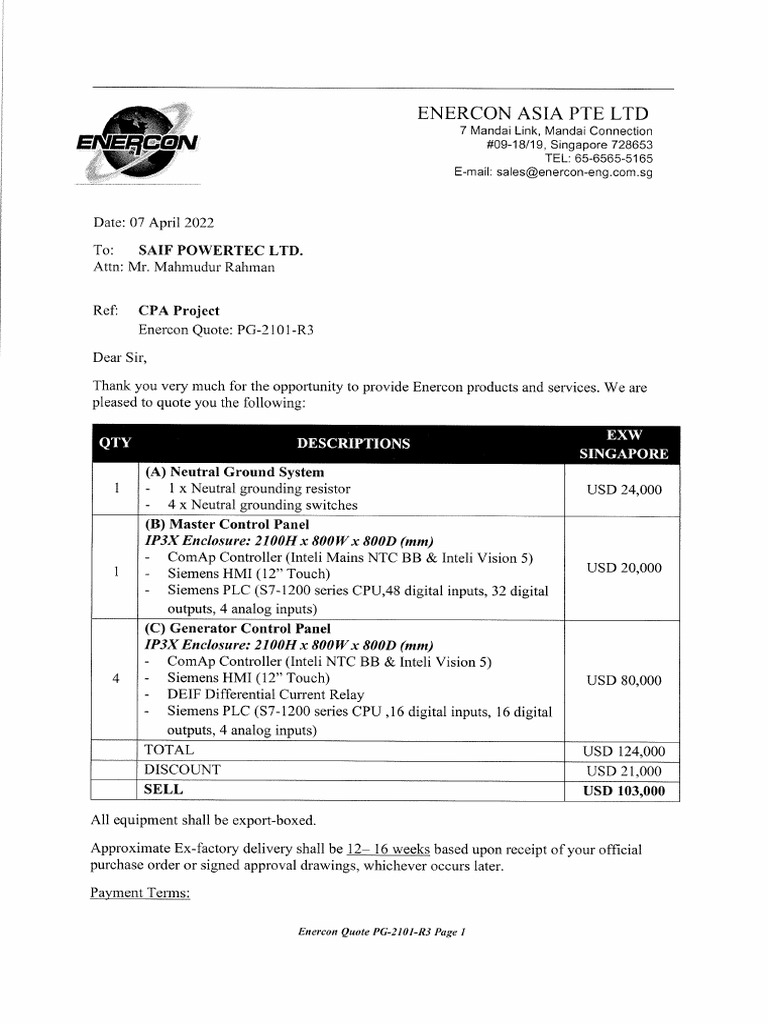 PG-2101 CPA Project (Rev3) - 07 April 2022 - Model - 8 April 2022 | PDF