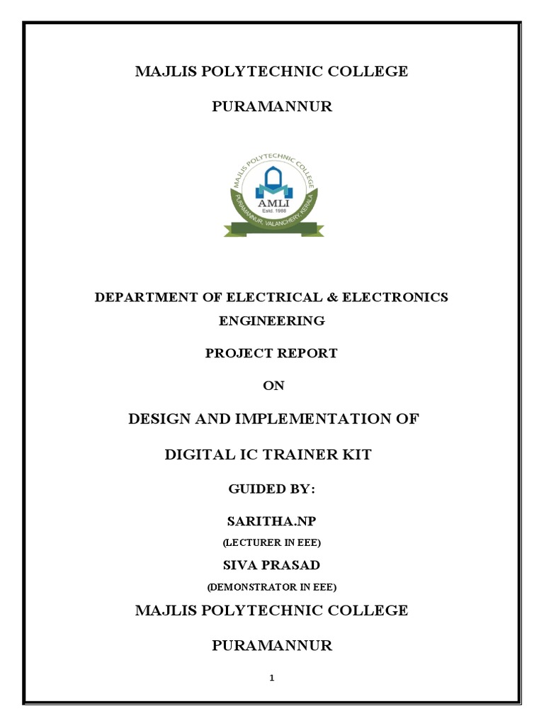 Ic Trainer Kit - 1 | PDF | Electric Generator | Computer Engineering