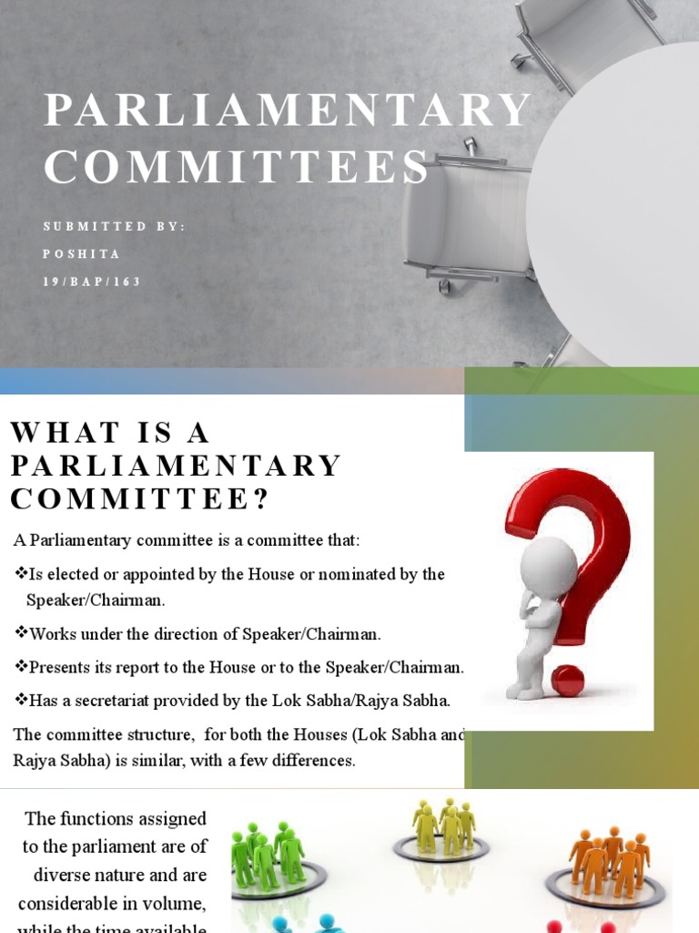 Presentation On Parliamentary Committees | PDF | Committee | Public Law