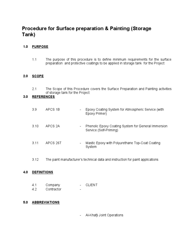 Procedure of Painting | PDF | Paint | Calibration