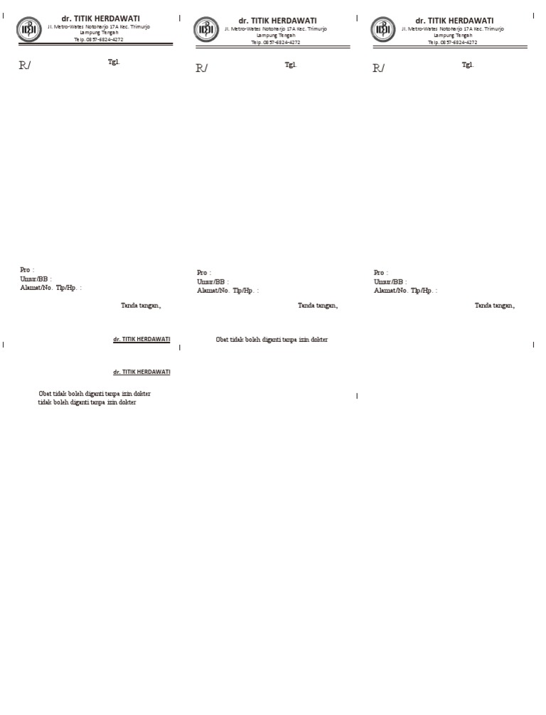 Resep Dokter Pdf