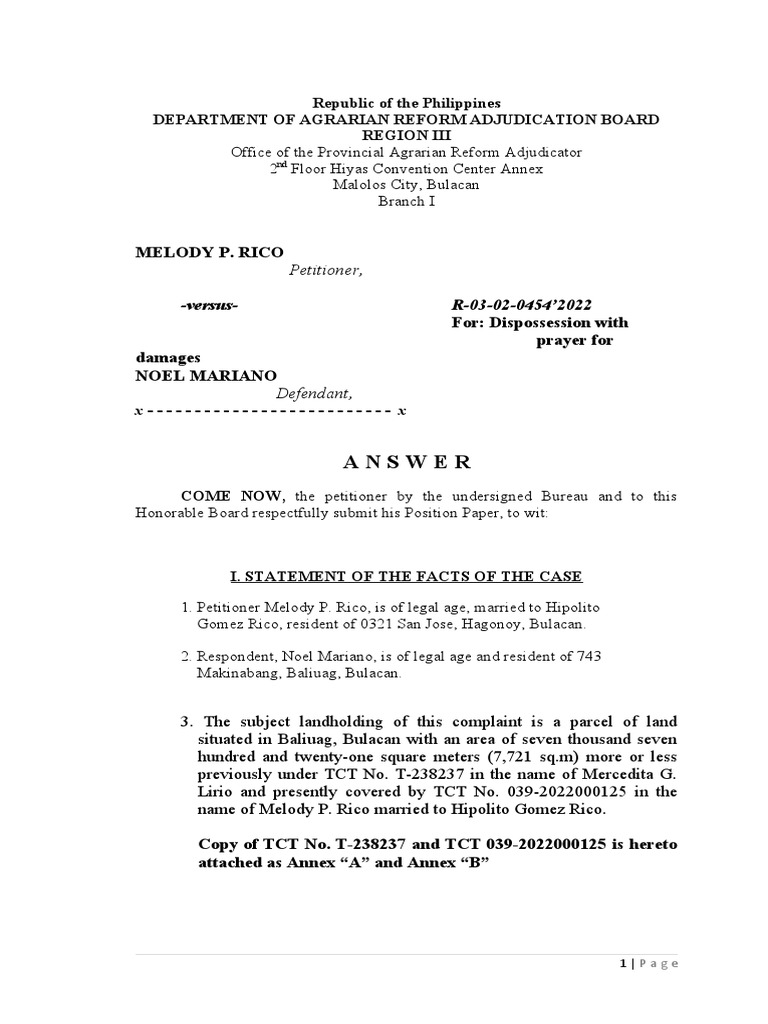 Rico vs. Mariano: Land Dispossession Case | PDF | Lease | Leasehold Estate
