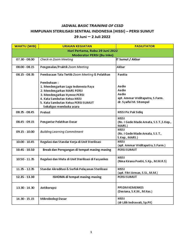 Rundown CSSD Dasar | PDF