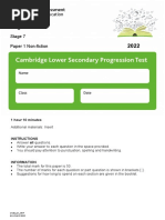 Progression Test Stage 7 English 2024 p2 QP PDF | PDF