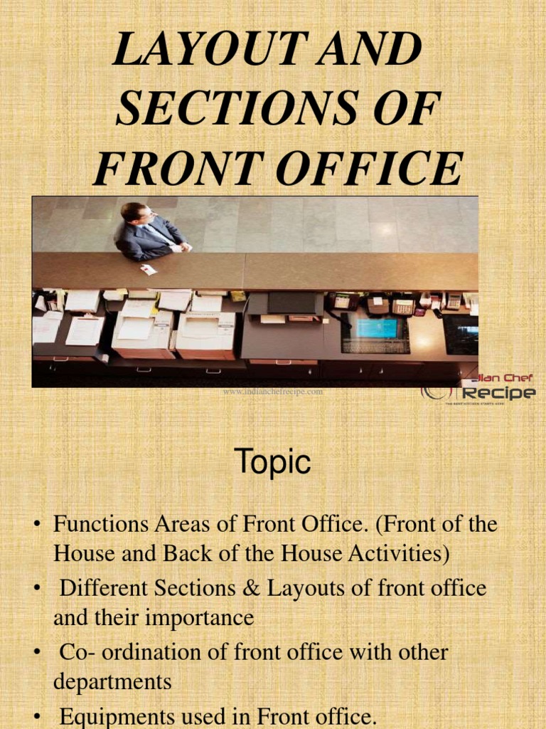 Module 2 - Lay Out and Sections Front Office | PDF | Mail | Service ...