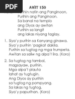 Rehiyon Dose Hymn Lyrics | PDF